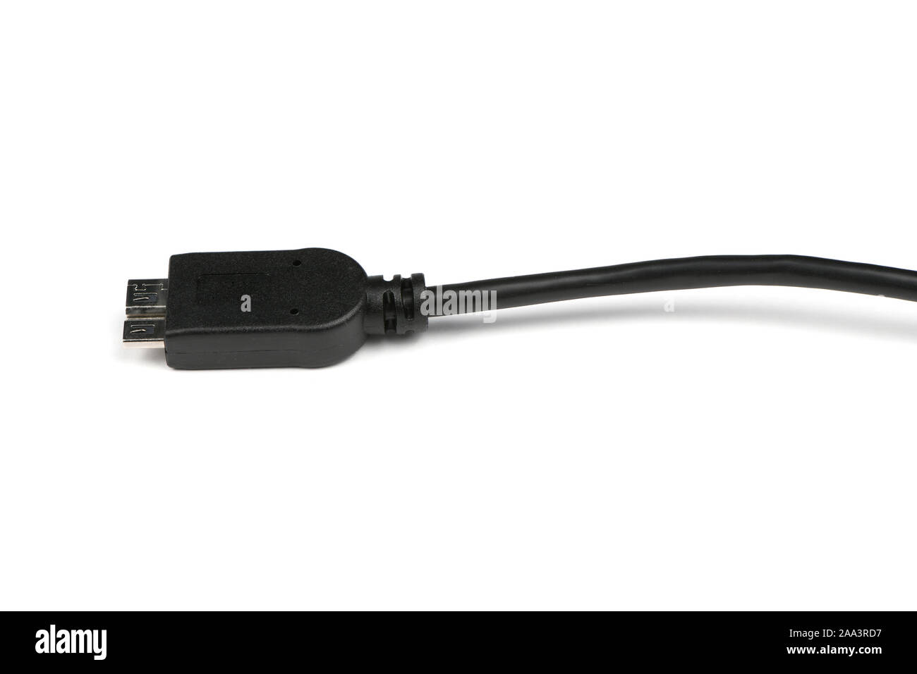 Closeup USB cable isolated on white. High resolution photo. Full depth ...