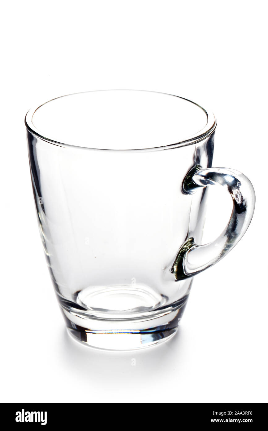 Empty Tea Glass Isolated On White Stock Photo - Alamy