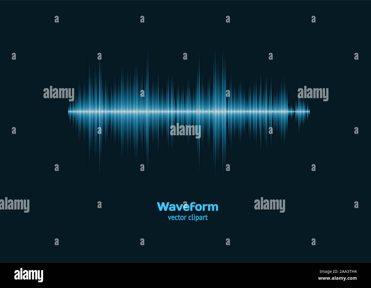 Blue sound waveform Stock Vector Image & Art - Alamy