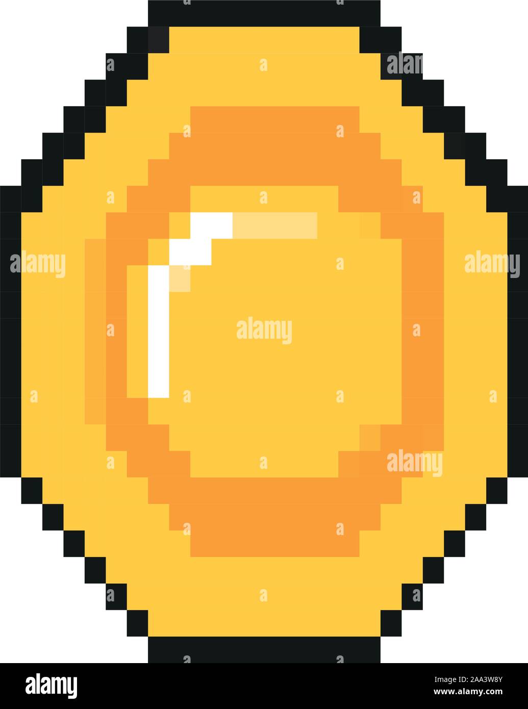 coin 8 bits pixelated style icon Stock Vector Image & Art - Alamy