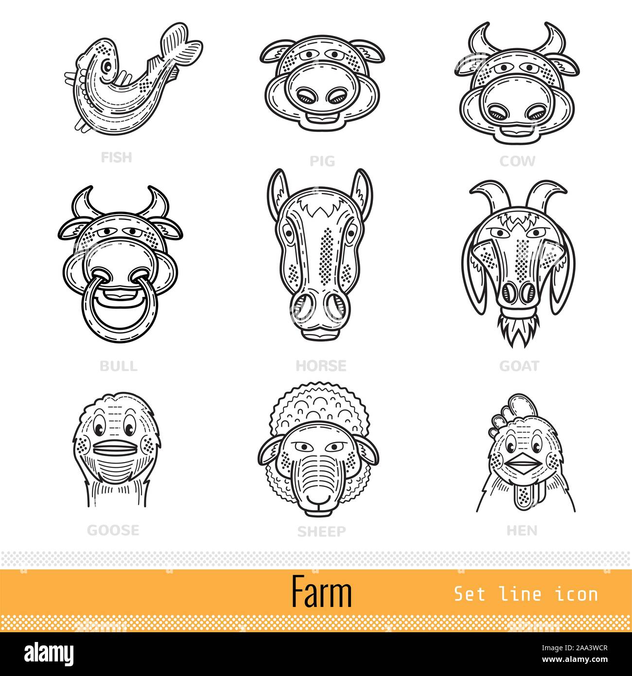 Fish farm icon outline hi-res stock photography and images - Alamy