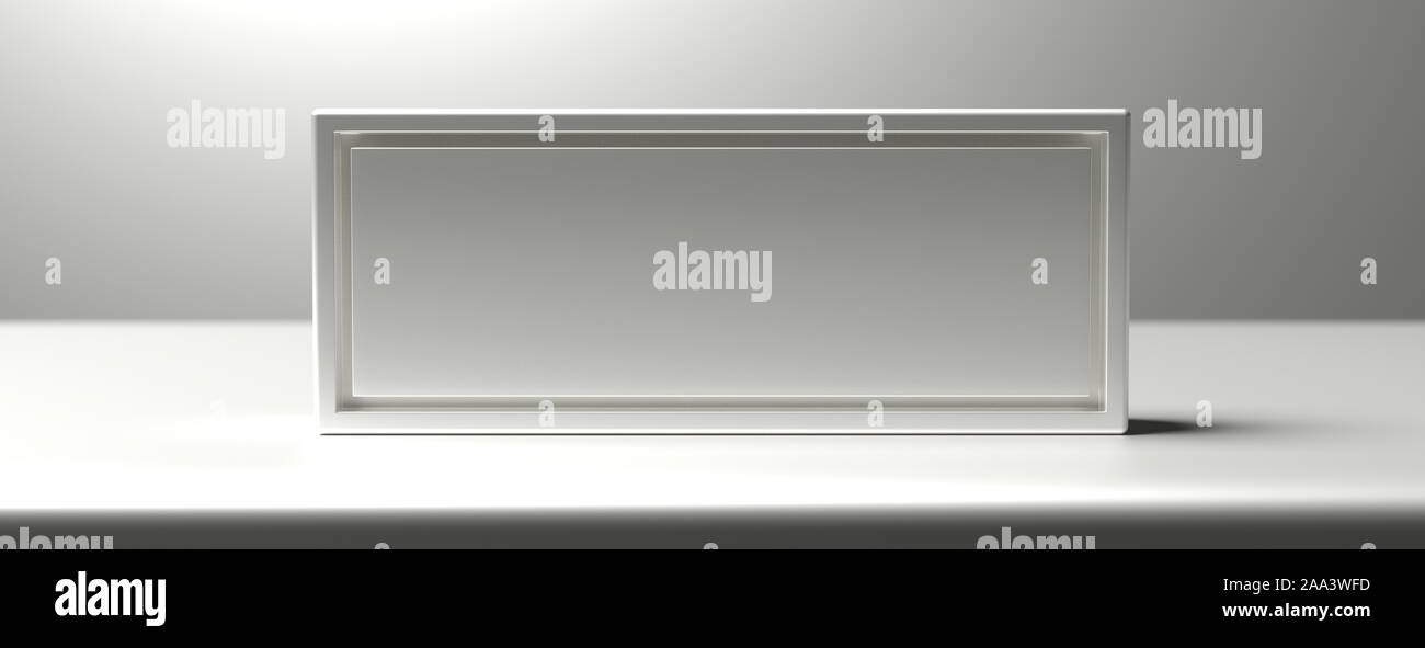 Reservation concept. Reserved card sign blank template isolated against ...
