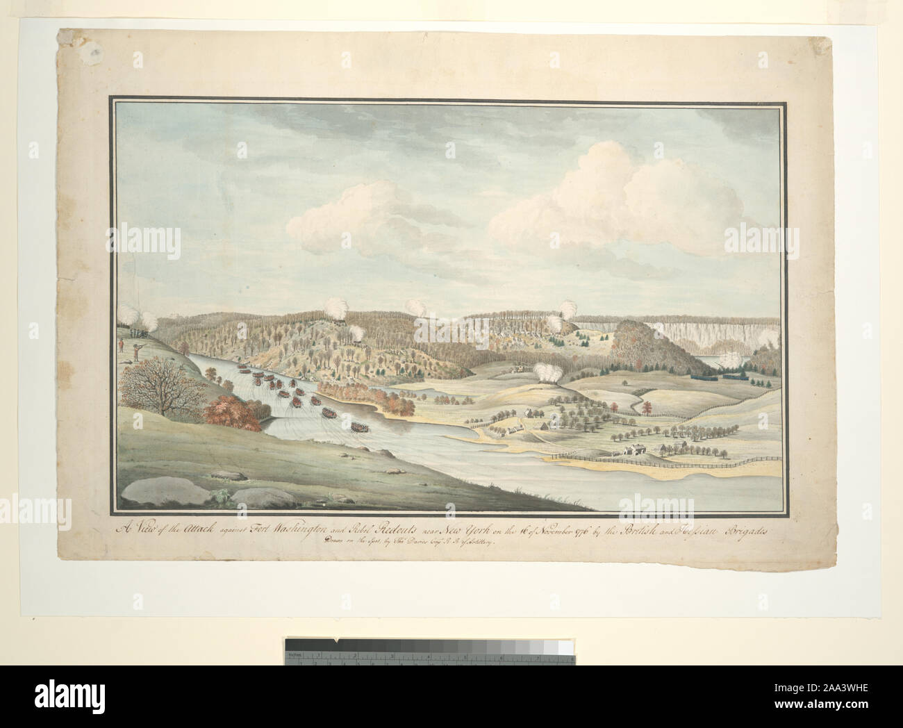 Stokes 1776-B-93 Drawing depicts November 16, 1776. Deák 156; A view of ...