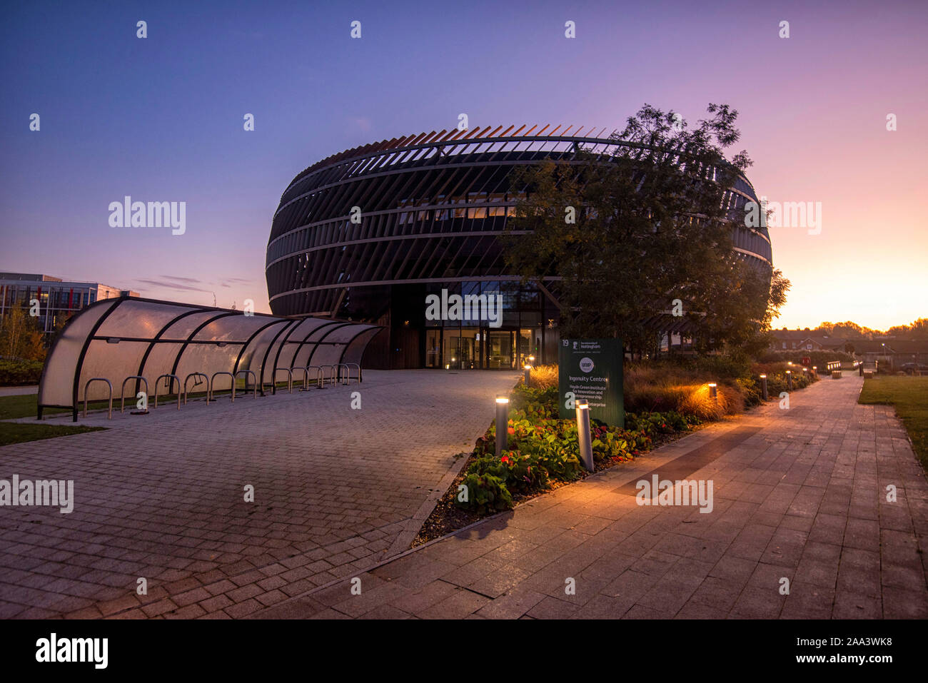 Sunrise at the Ingenuity Lab at the Jubilee Campus of Nottingham ...