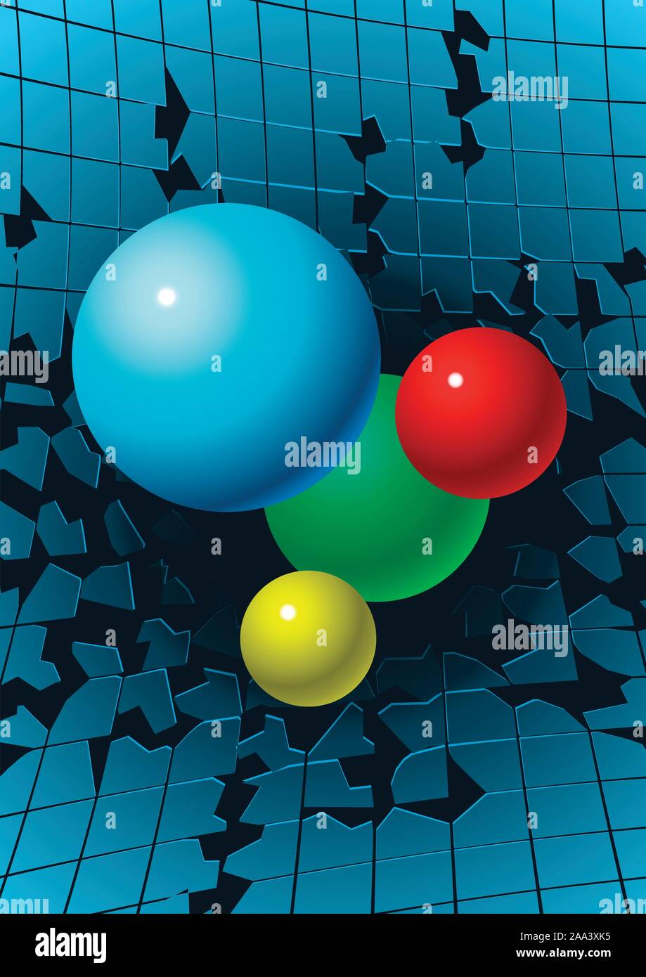 Crack glass sphere Stock Vector Images - Alamy