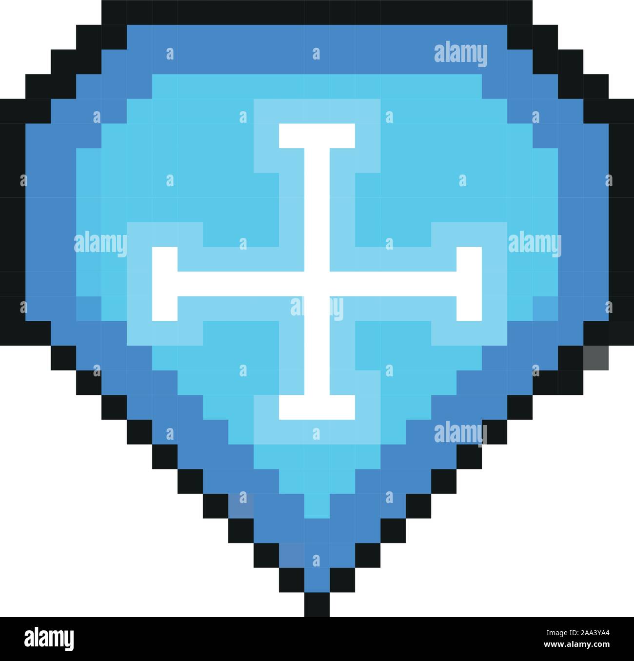 shield guard 8 bits pixelated style icon Stock Vector Image & Art - Alamy