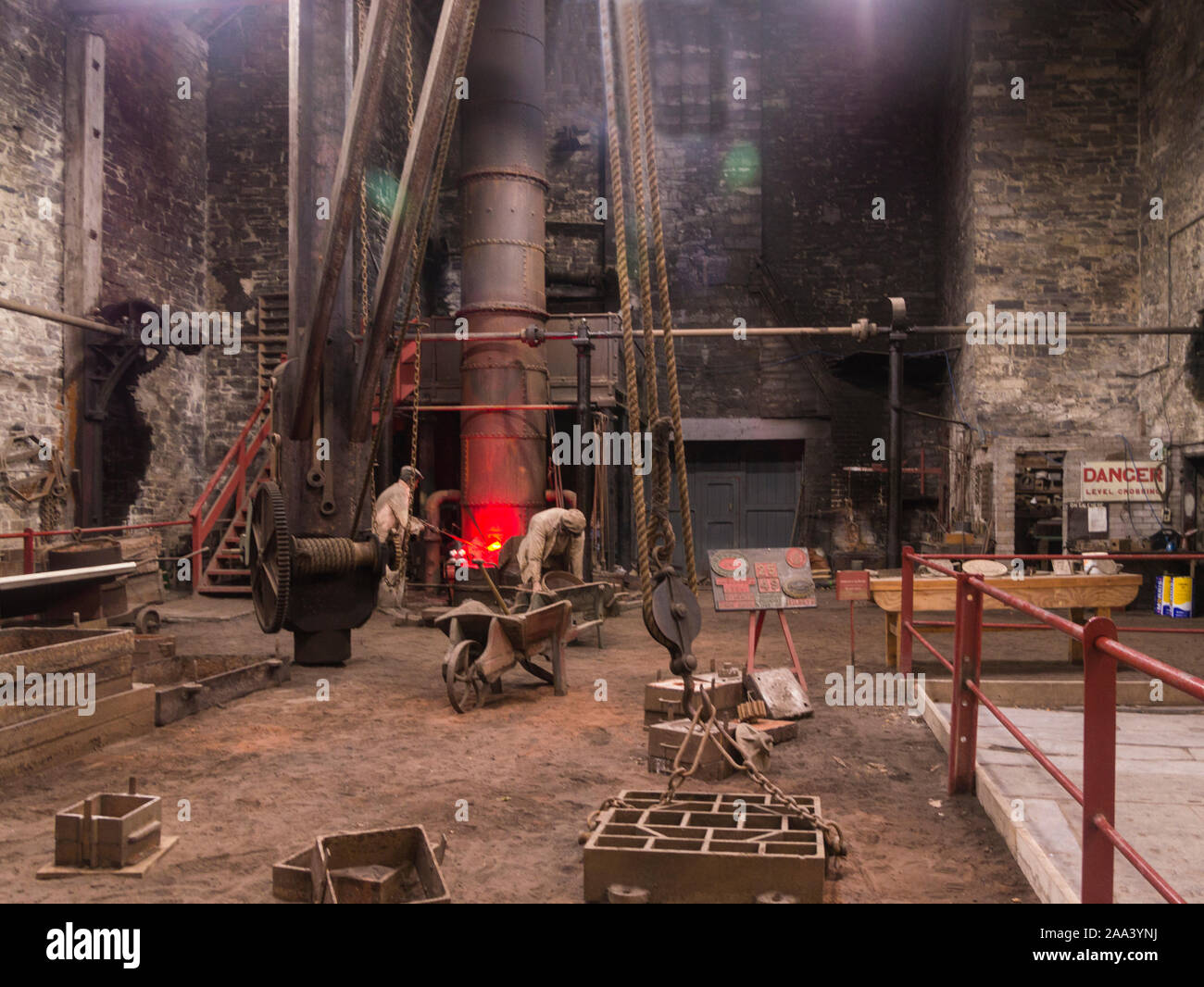 Display inside one of the 19thc workshops of National Slate Museum ...