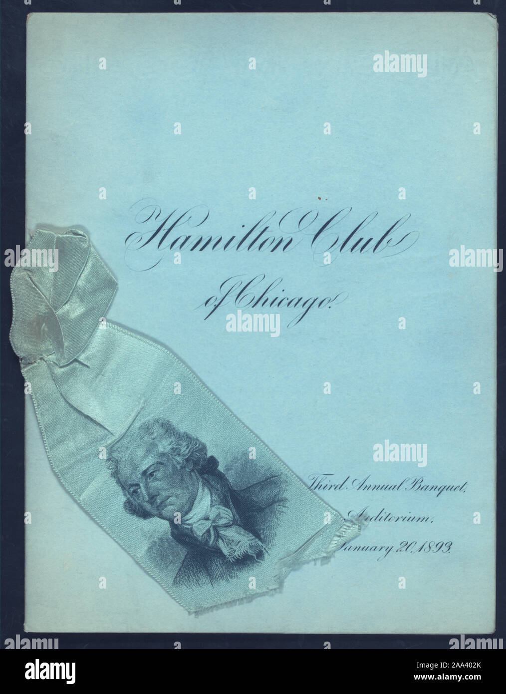 SILK RIBBON ATTACHMENT WITH PICTURE OF ALEXANDER HAMILTON; PROGRAM ...