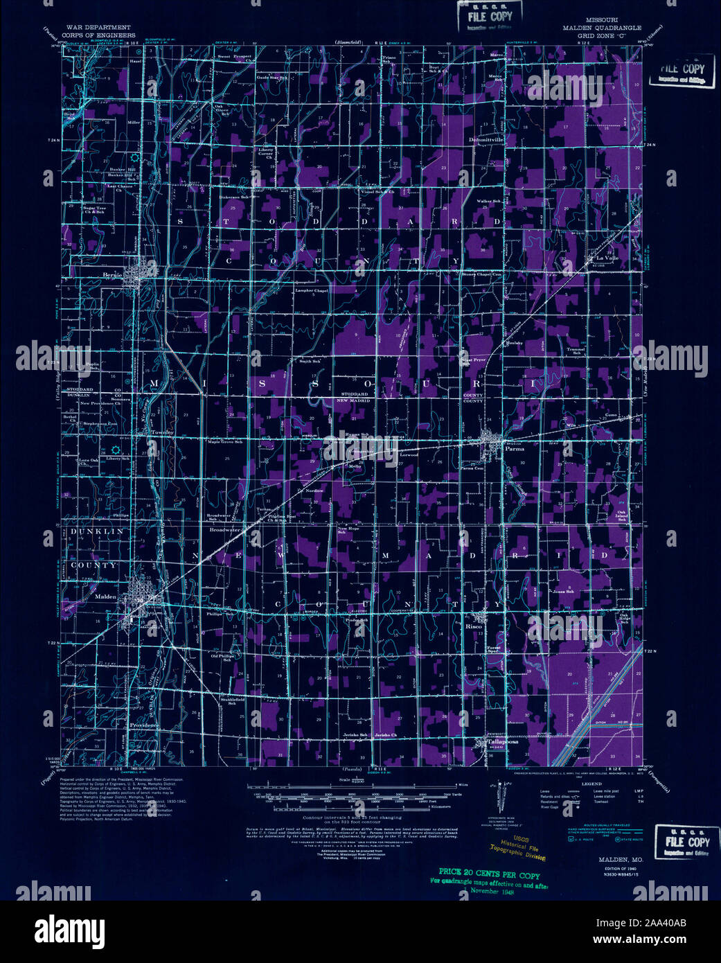 Malden missouri map hi-res stock photography and images - Alamy