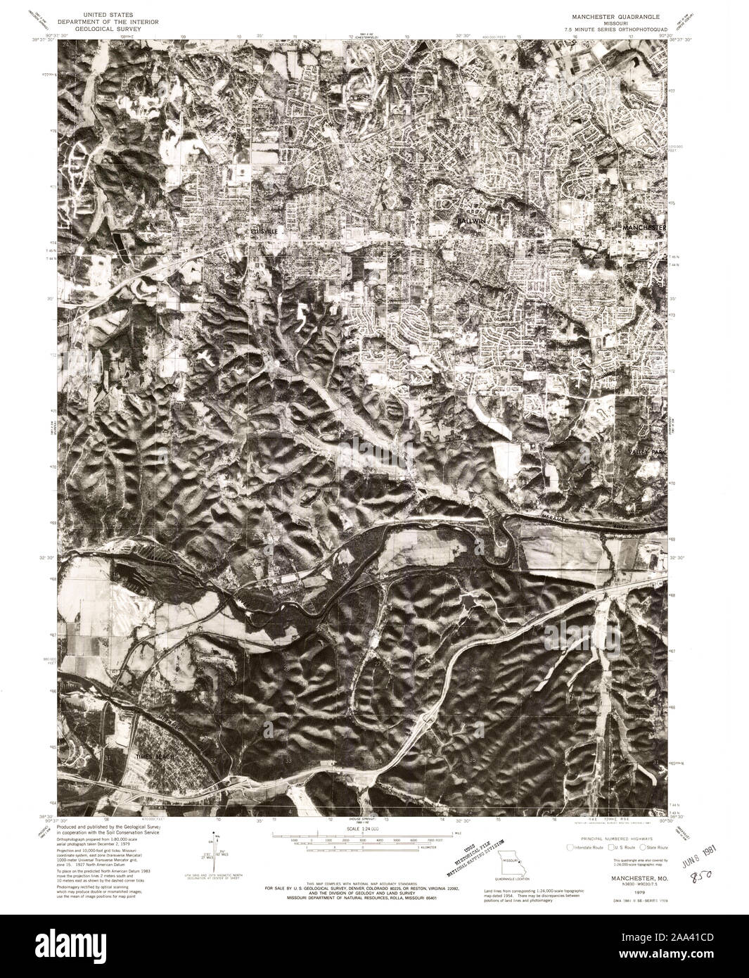 Manchester map 1979 hi-res stock photography and images - Alamy