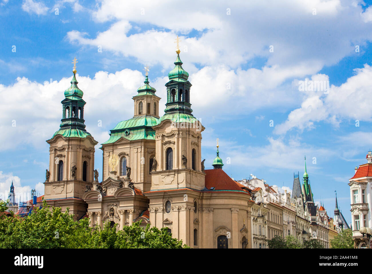 Church of St. Mikulas in Prague. Church of St. Nicholas in the Old Town ...