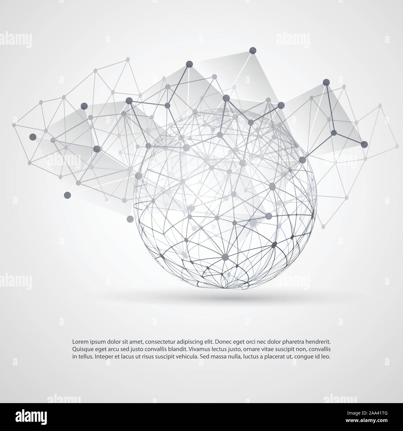 Abstract Cloud Computing And Network Connections Concept Design With