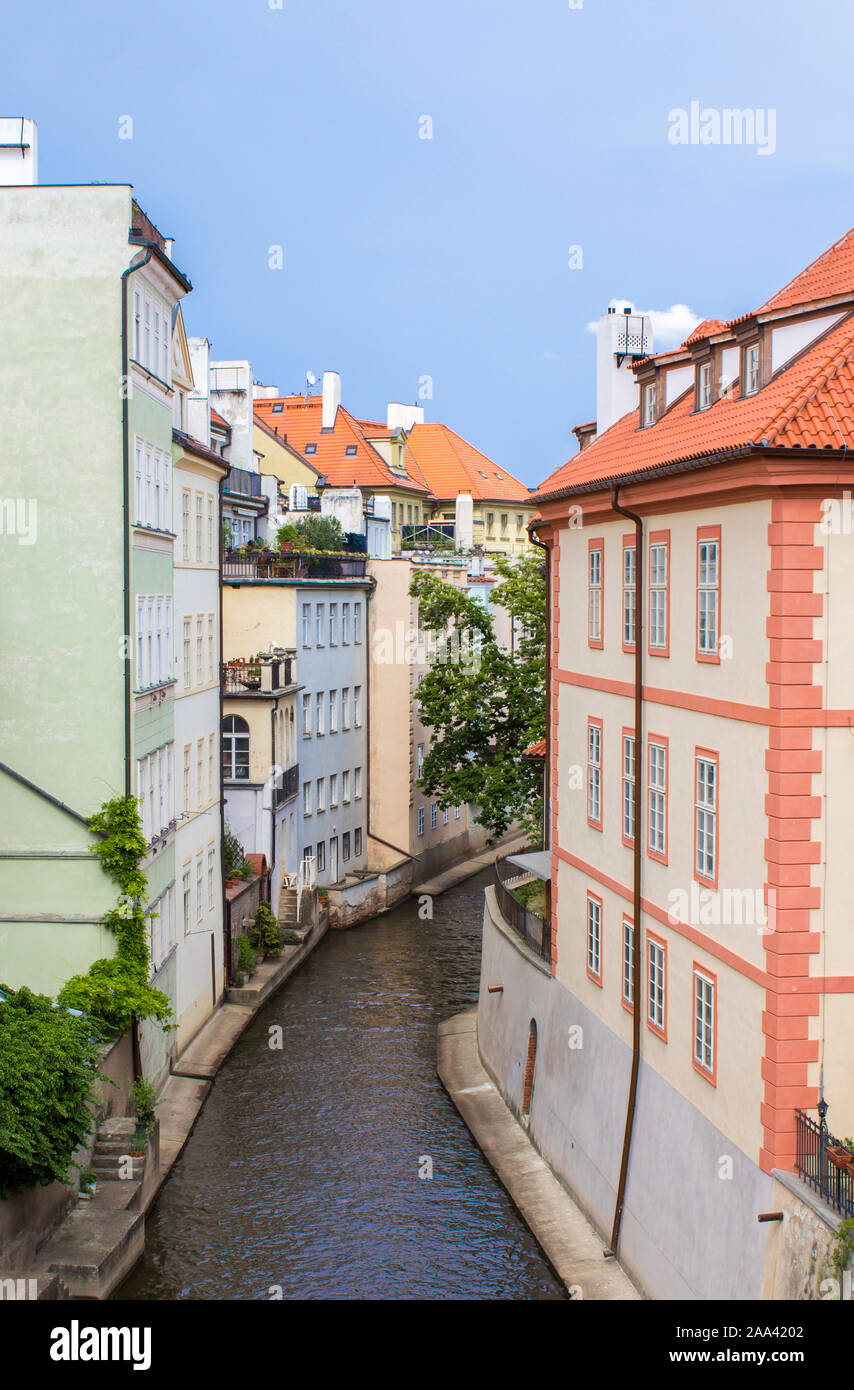 Prague Venice Kampa Island in Prague. Architecture of Prague old town ...