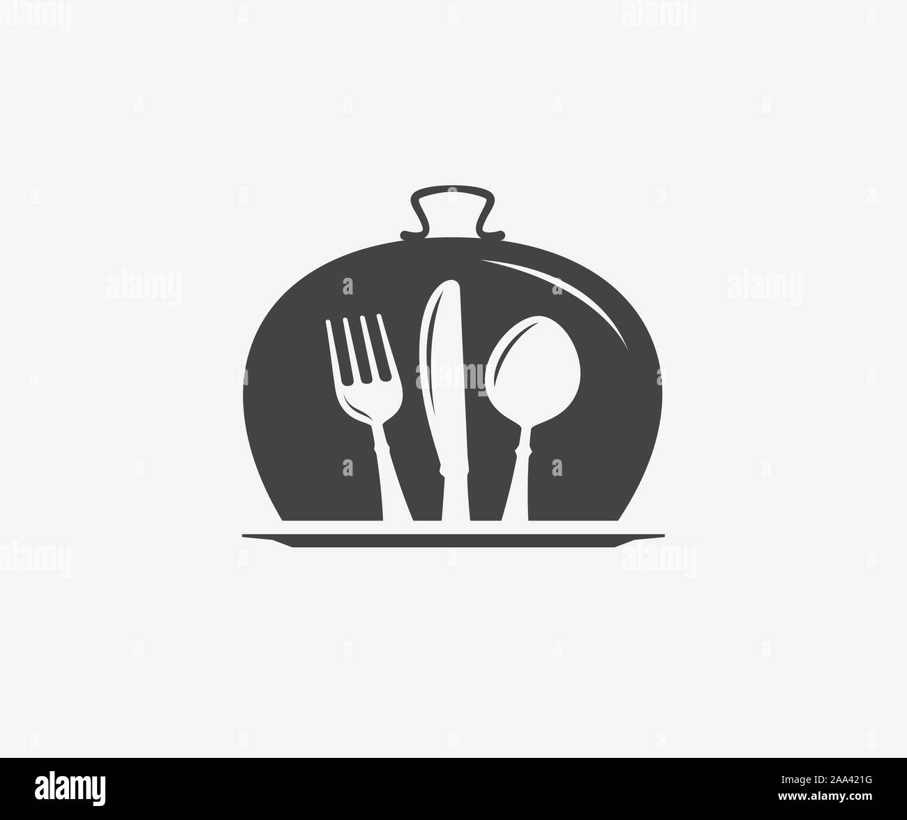 Restaurant logo or symbol. Diner, menu icon. Vector illustration Stock ...