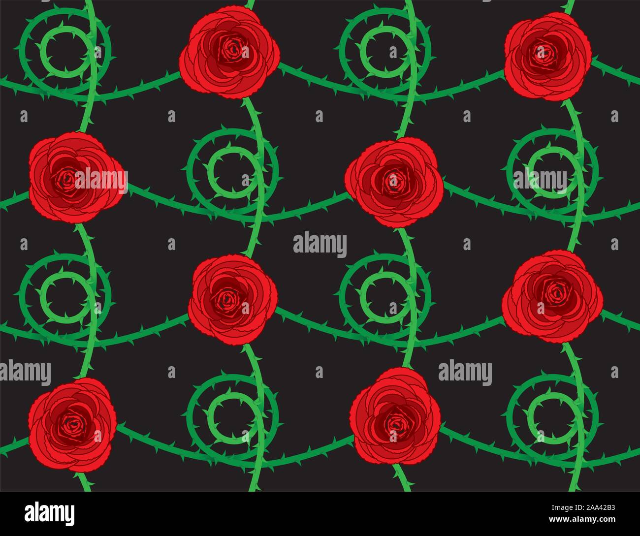 Seamless rose pattern Stock Vector Image & Art - Alamy