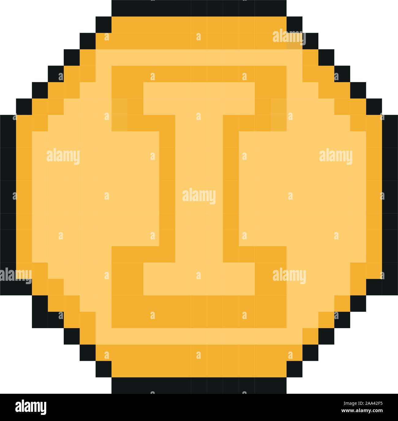 coin 8 bits pixelated style icon Stock Vector Image & Art - Alamy