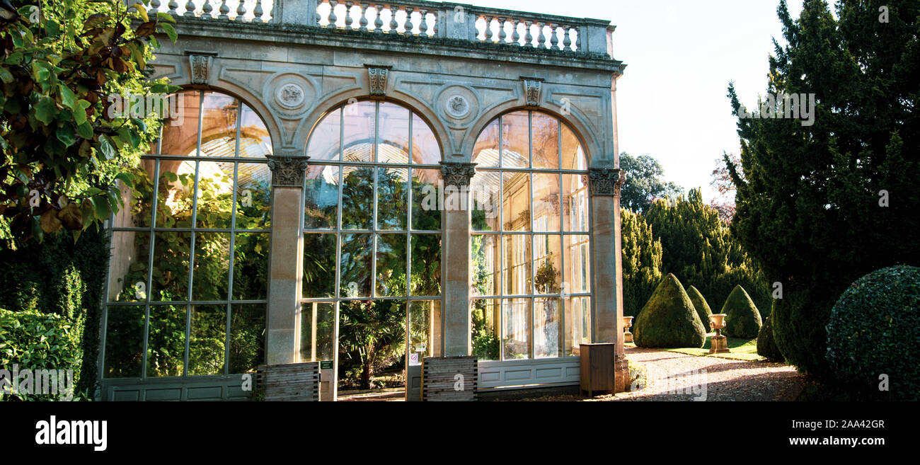 Northamptonshire, U.K., November 18, 2019 - Conservatory gardens ...