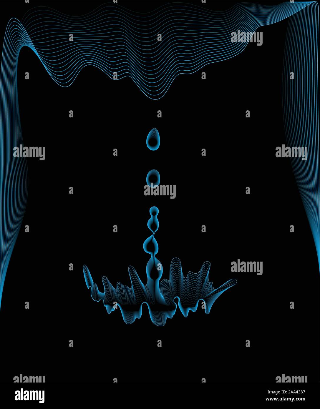 Wavy water drop Stock Vector Image & Art - Alamy