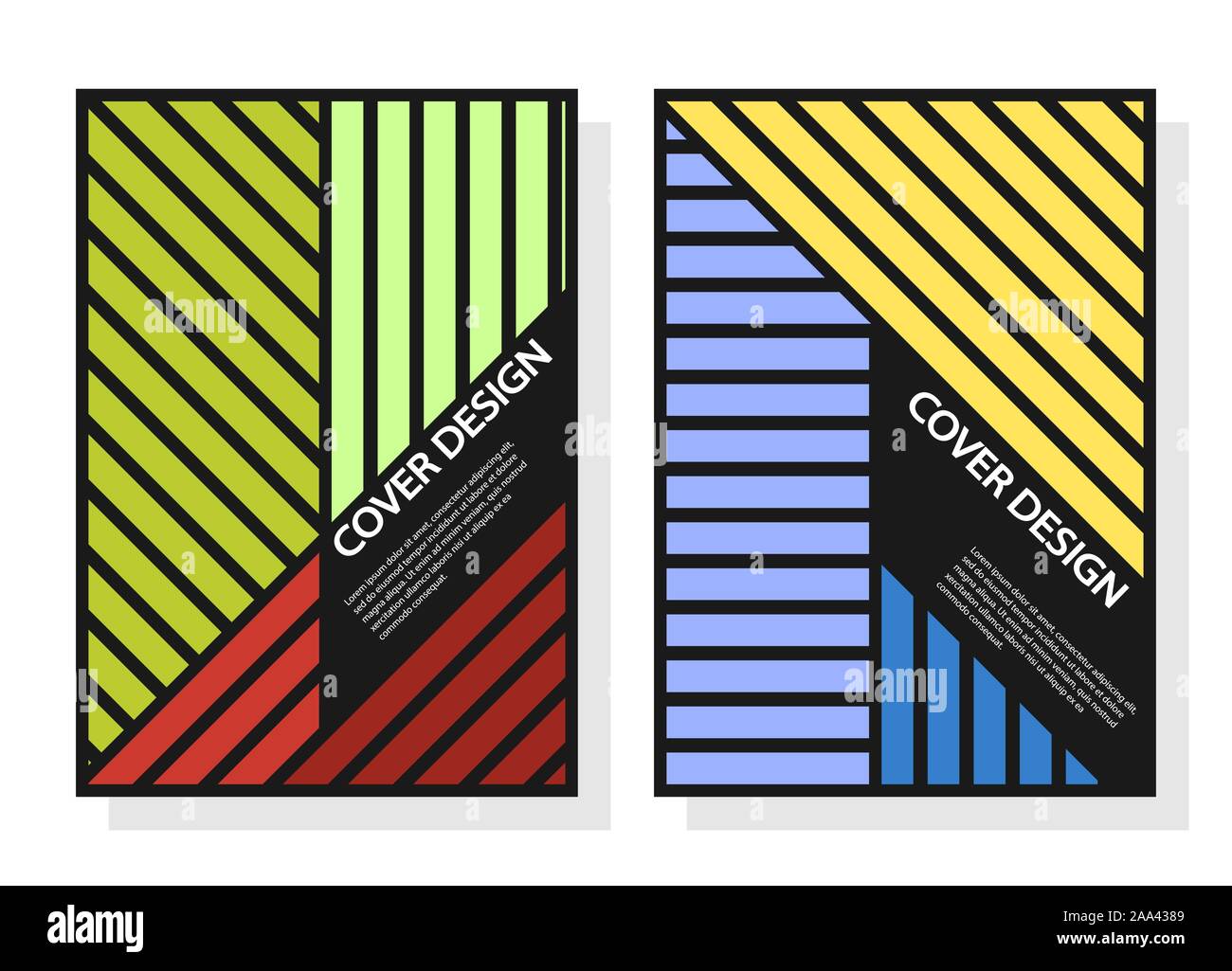 Editable design for the cover, A4 format. Geometric abstract background ...