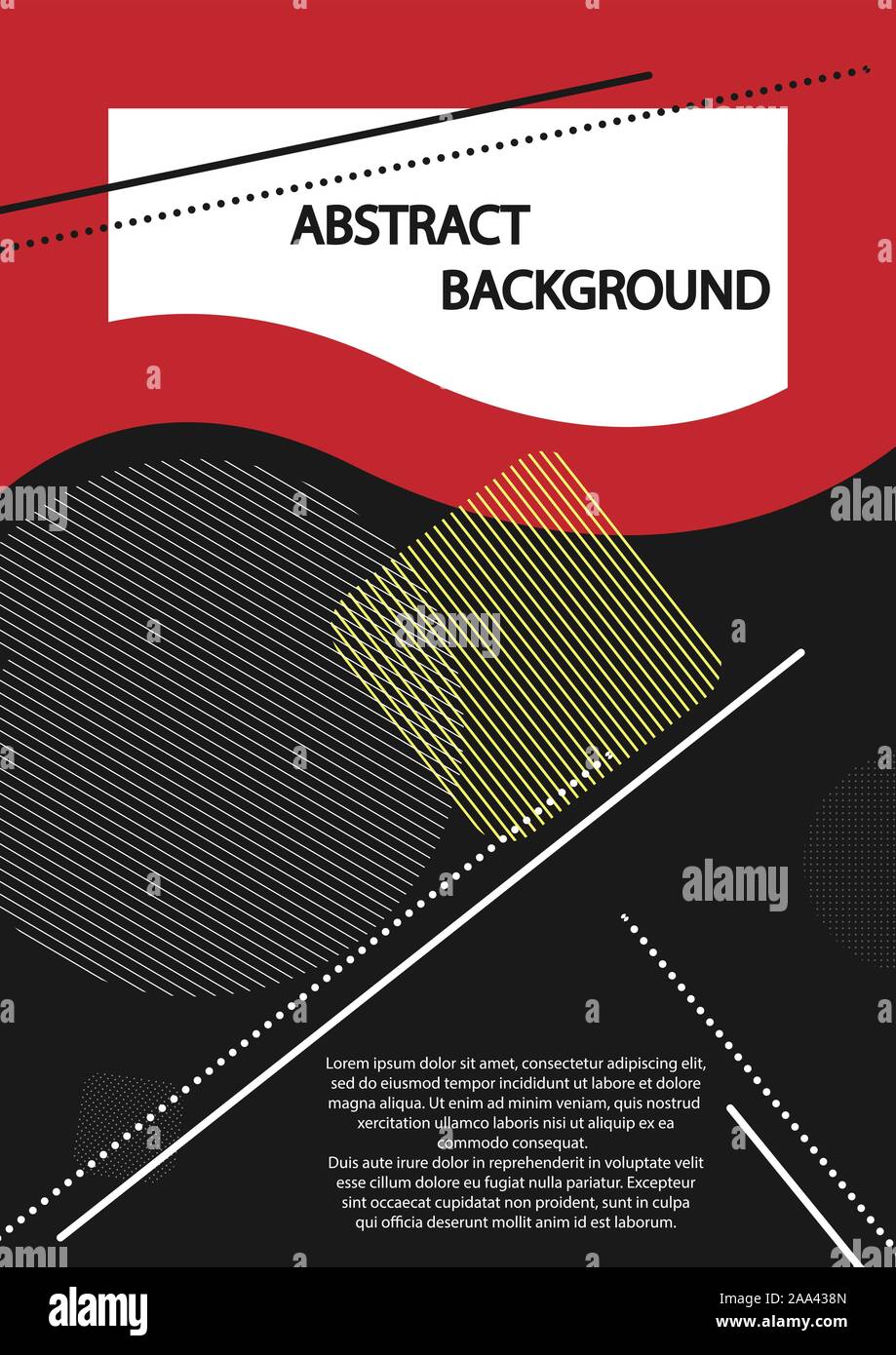 Design for the cover, A4 format. Background with geometric abstraction ...