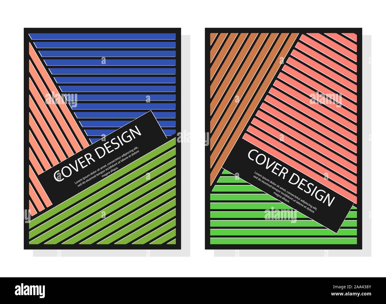 Editable design for the cover, A4 format. Geometric abstract background ...