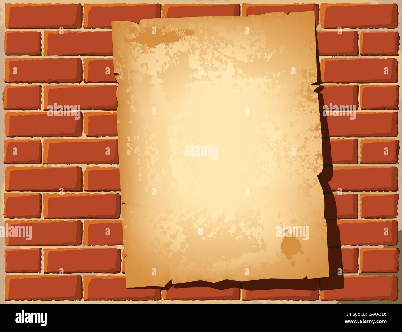 Aged poster on the wall Stock Vector Image & Art - Alamy