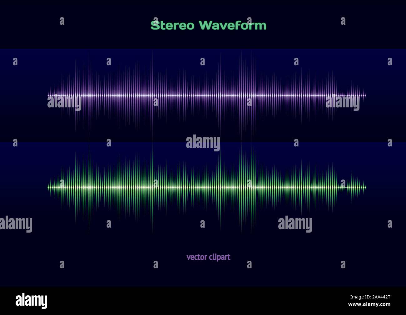 Stereo sound waveform Stock Vector Image & Art - Alamy