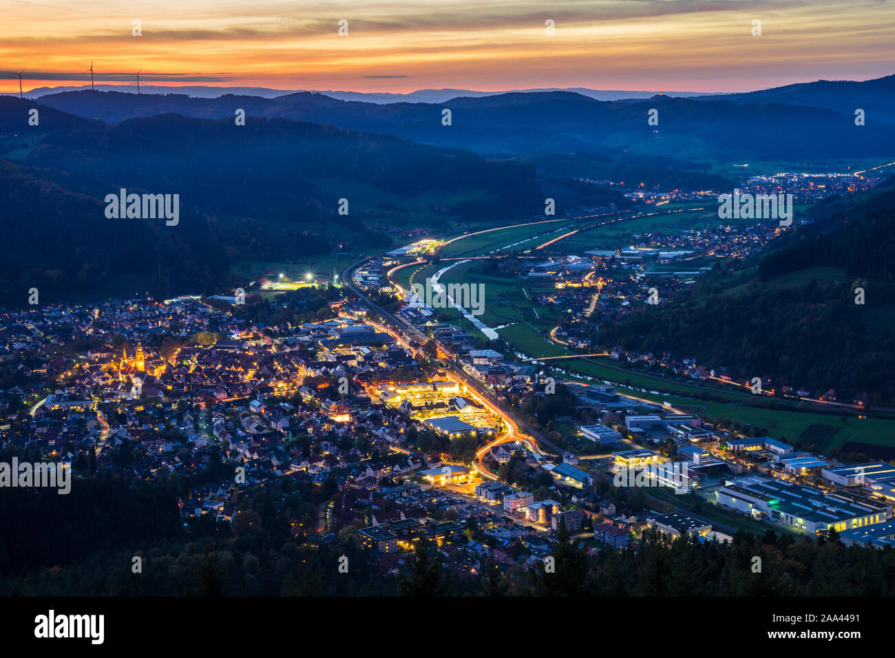 Germany, Black forest city haslach im kinzigtal houses, streets and ...
