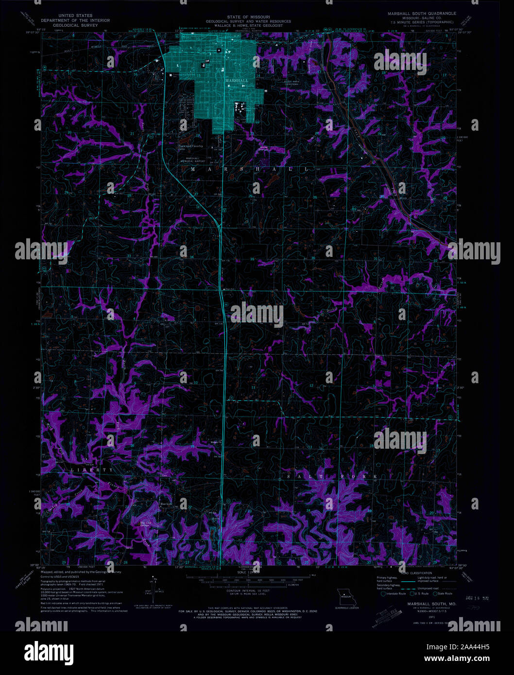 Map of marshall missouri hi-res stock photography and images - Alamy