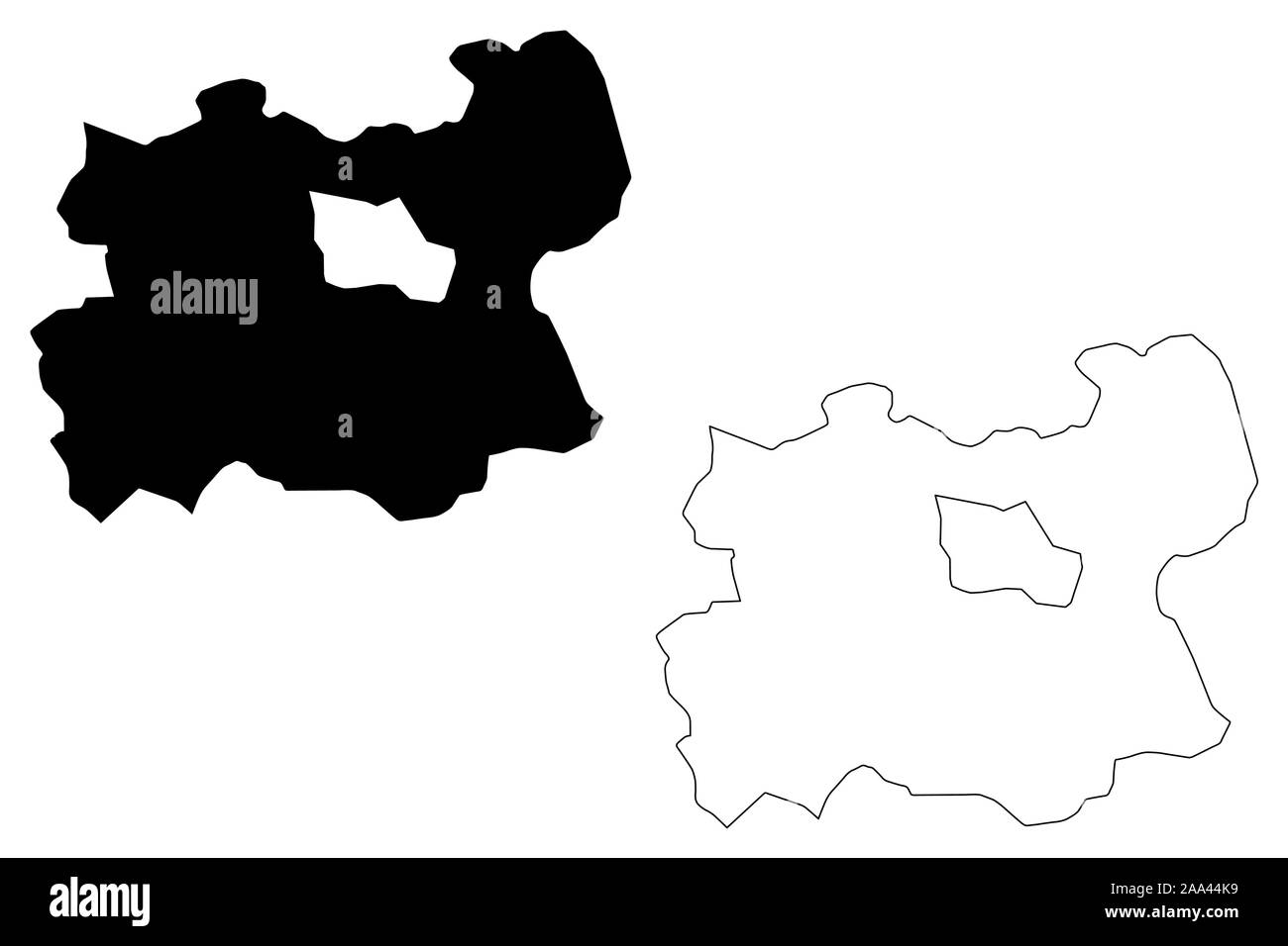 Tuv Province (aimags, Provinces of Mongolia) map vector illustration ...