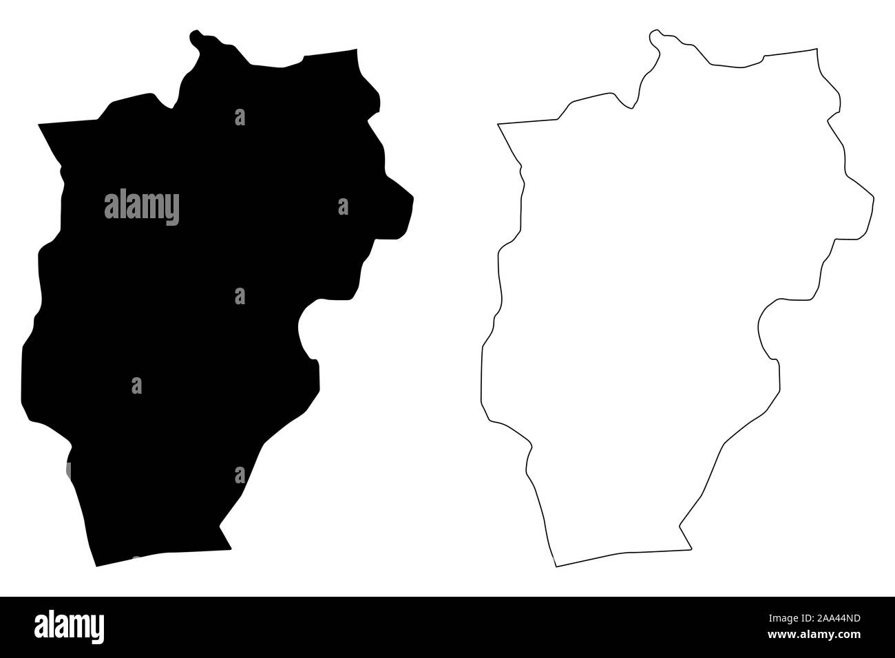 Uvurkhangai Province (aimags, Provinces of Mongolia) map vector ...