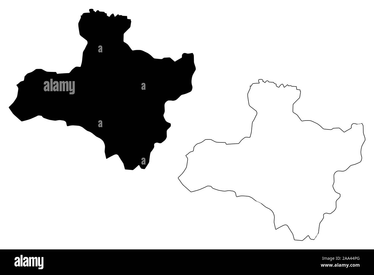 Zavkhan Province (aimags, Provinces of Mongolia) map vector ...