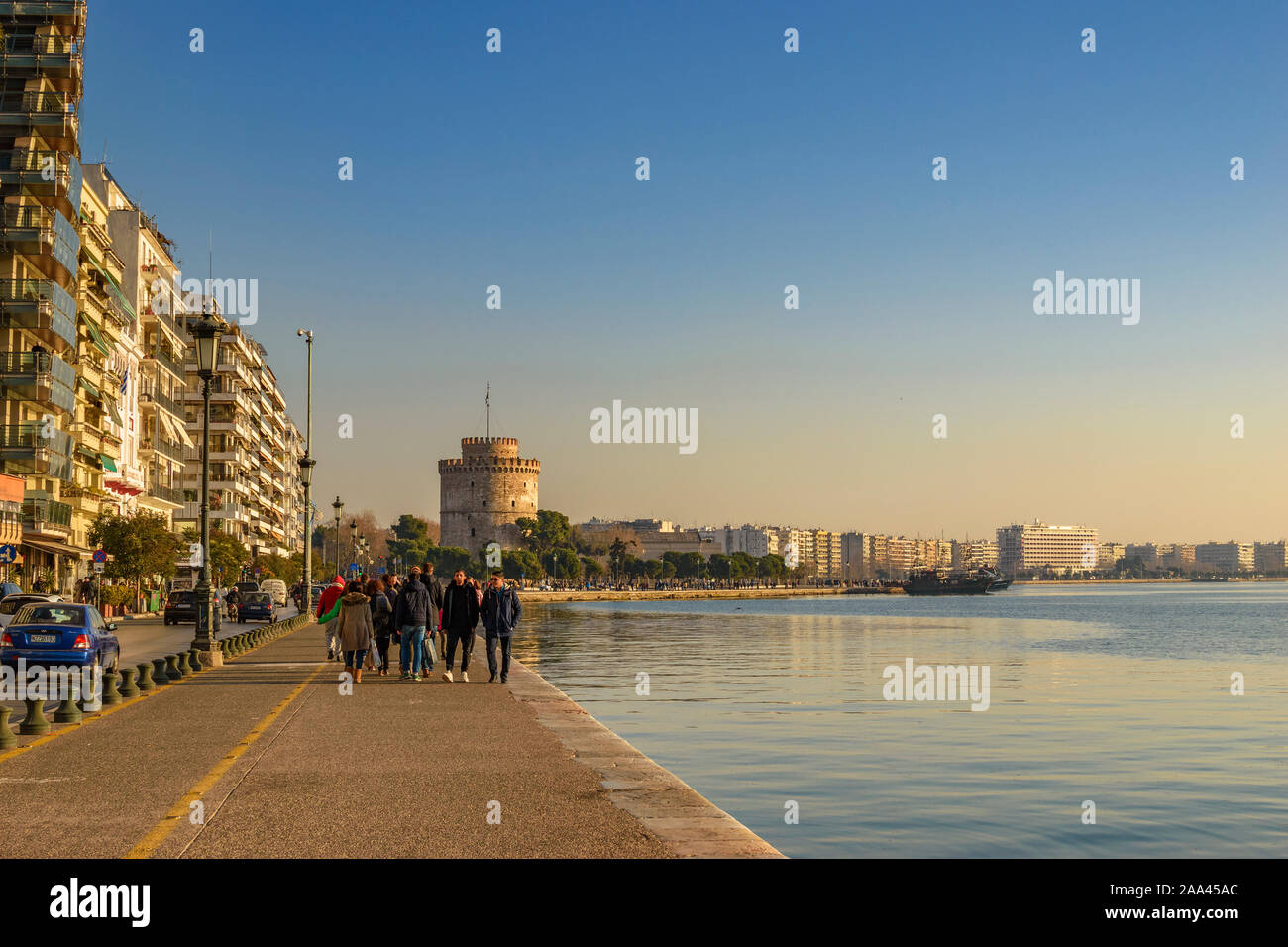 White tower in Thessaloniki. Its the 2nd largest city in Greece and the ...