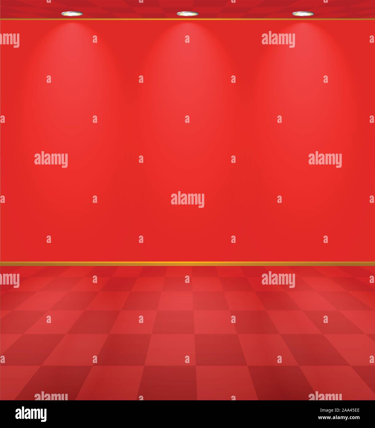 Red empty studio room Stock Vector Images - Alamy