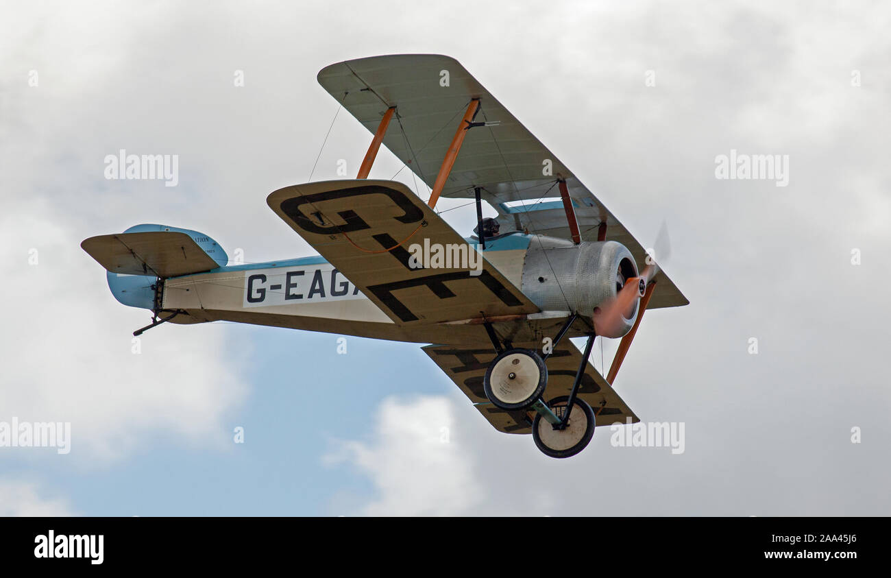 Sopwith Dove G-EAGA air display Stock Photo - Alamy