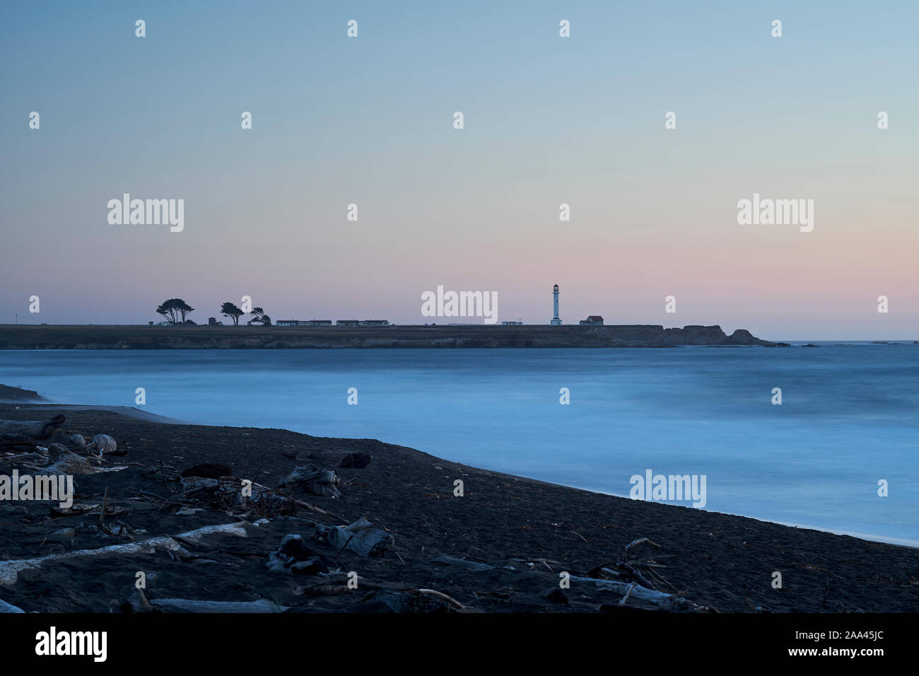 Sunset at Point Arena Lighthouse on the Pacific Coast of California ...