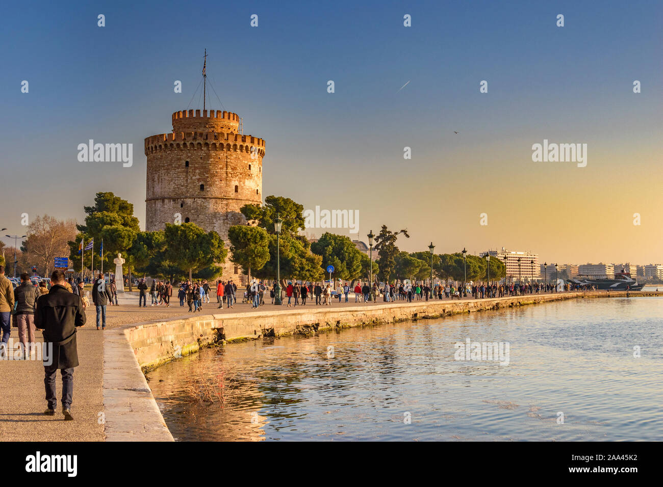 White tower in Thessaloniki. Its the 2nd largest city in Greece and the ...