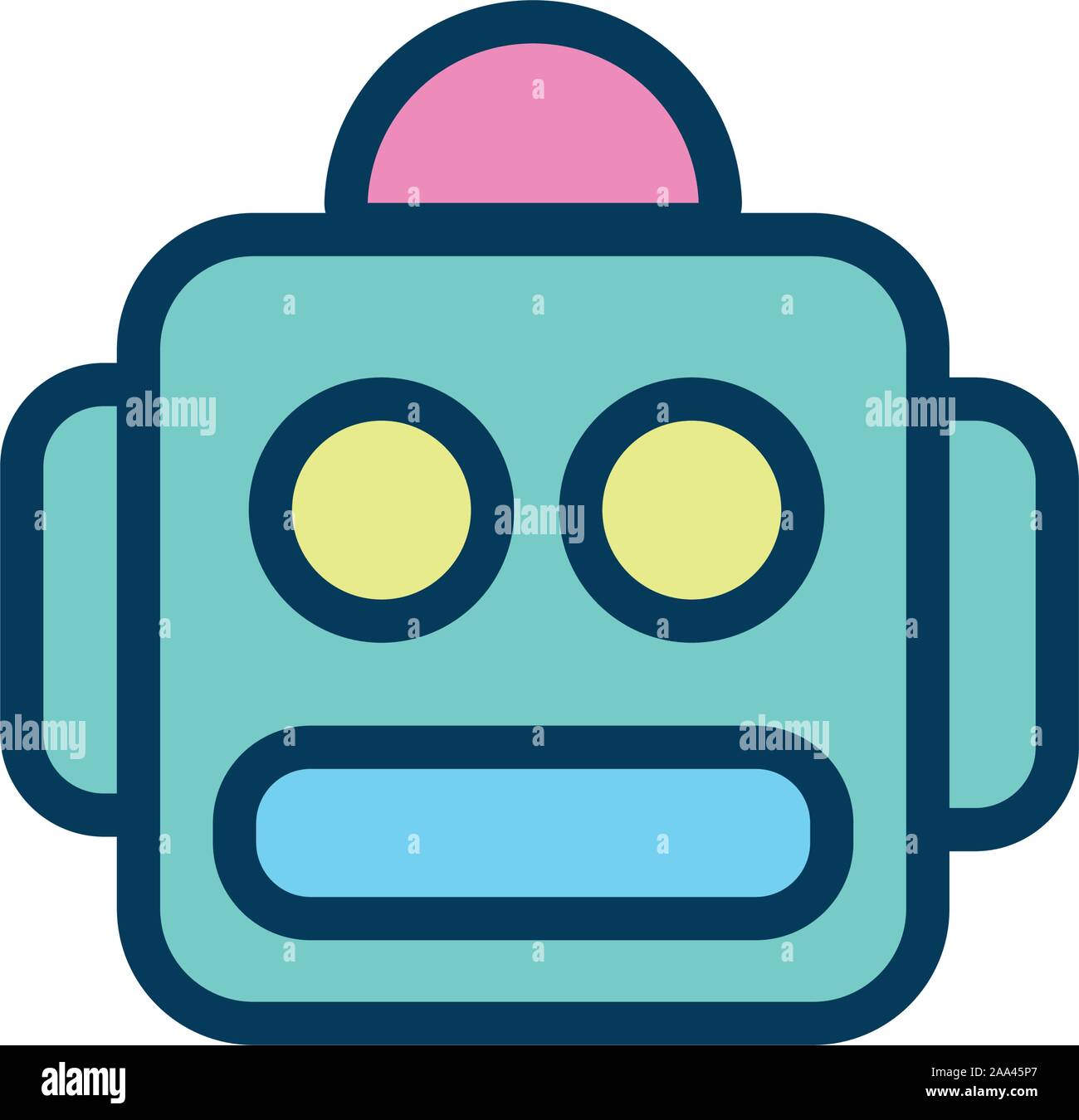 robot head child toy fill style icon Stock Vector Image & Art - Alamy