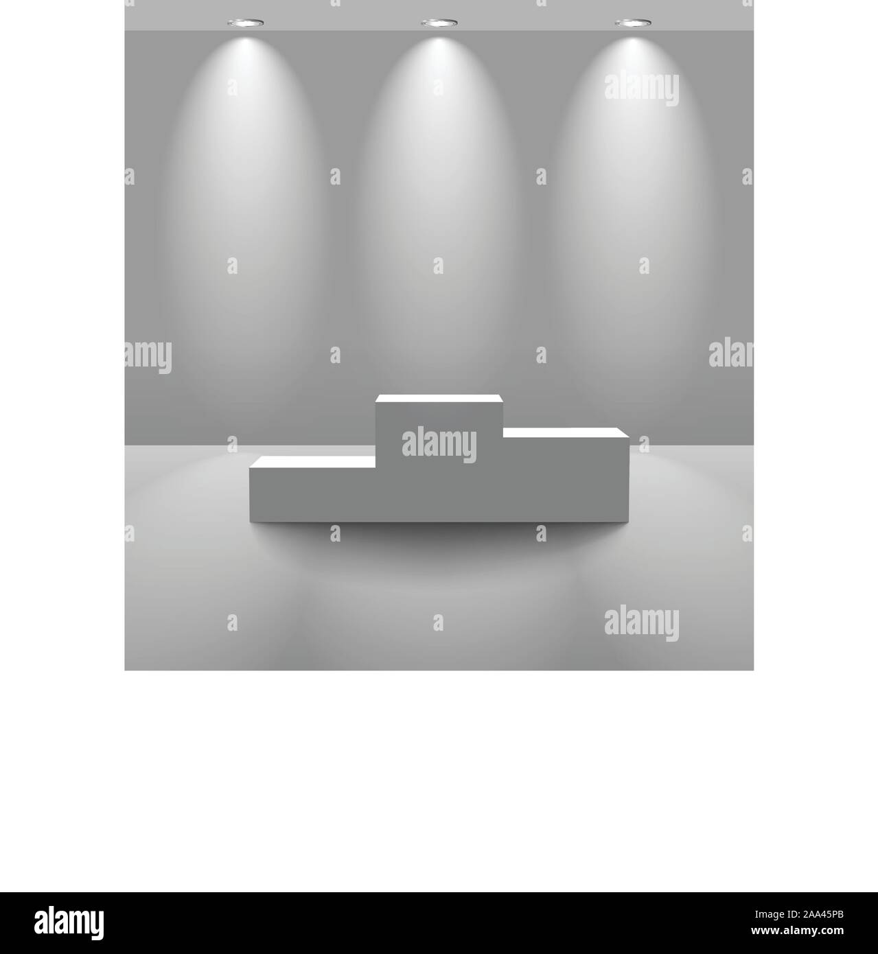 White podium on wall Stock Vector Images - Alamy