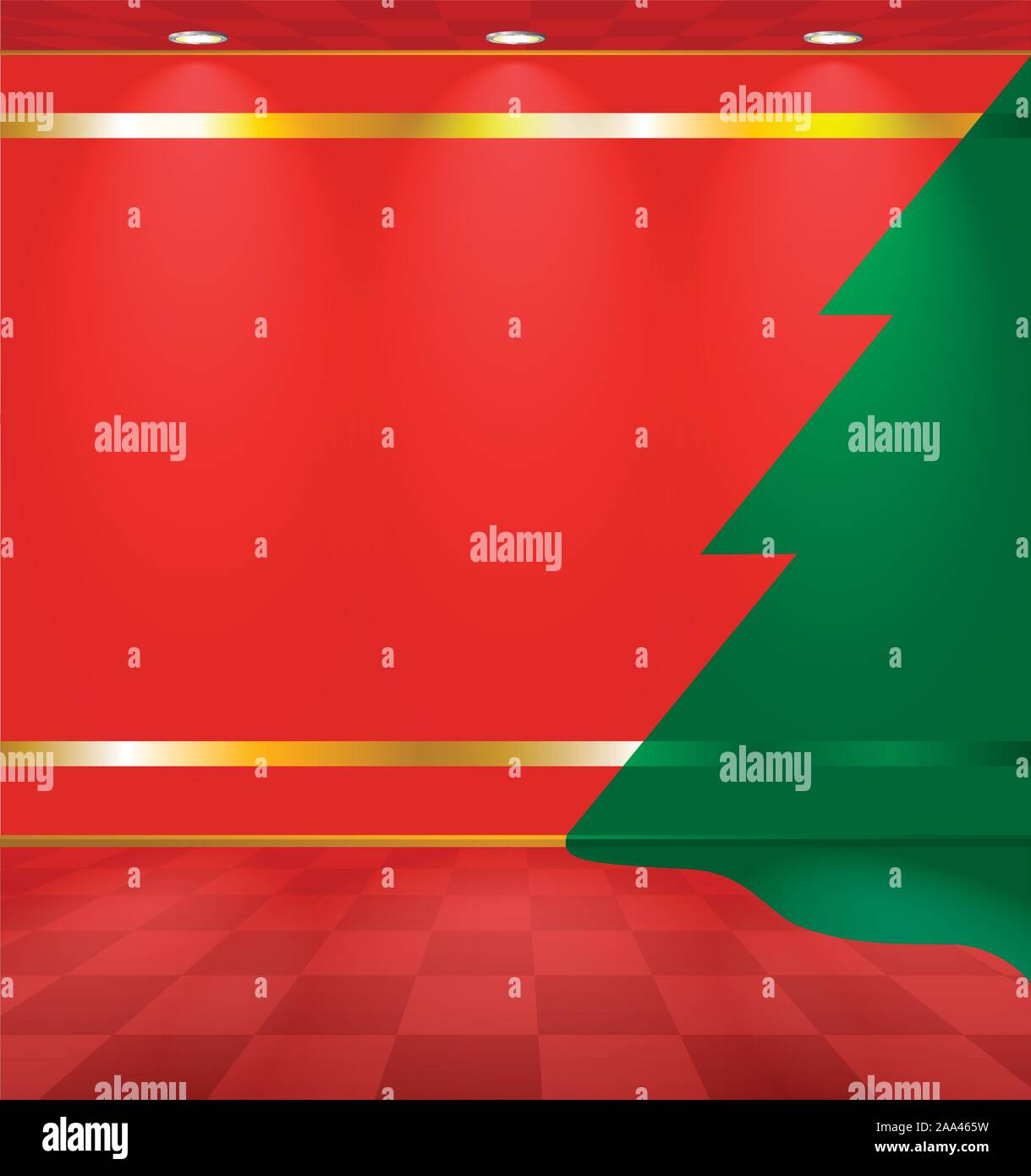 Empty room christmas tree Stock Vector Images - Alamy
