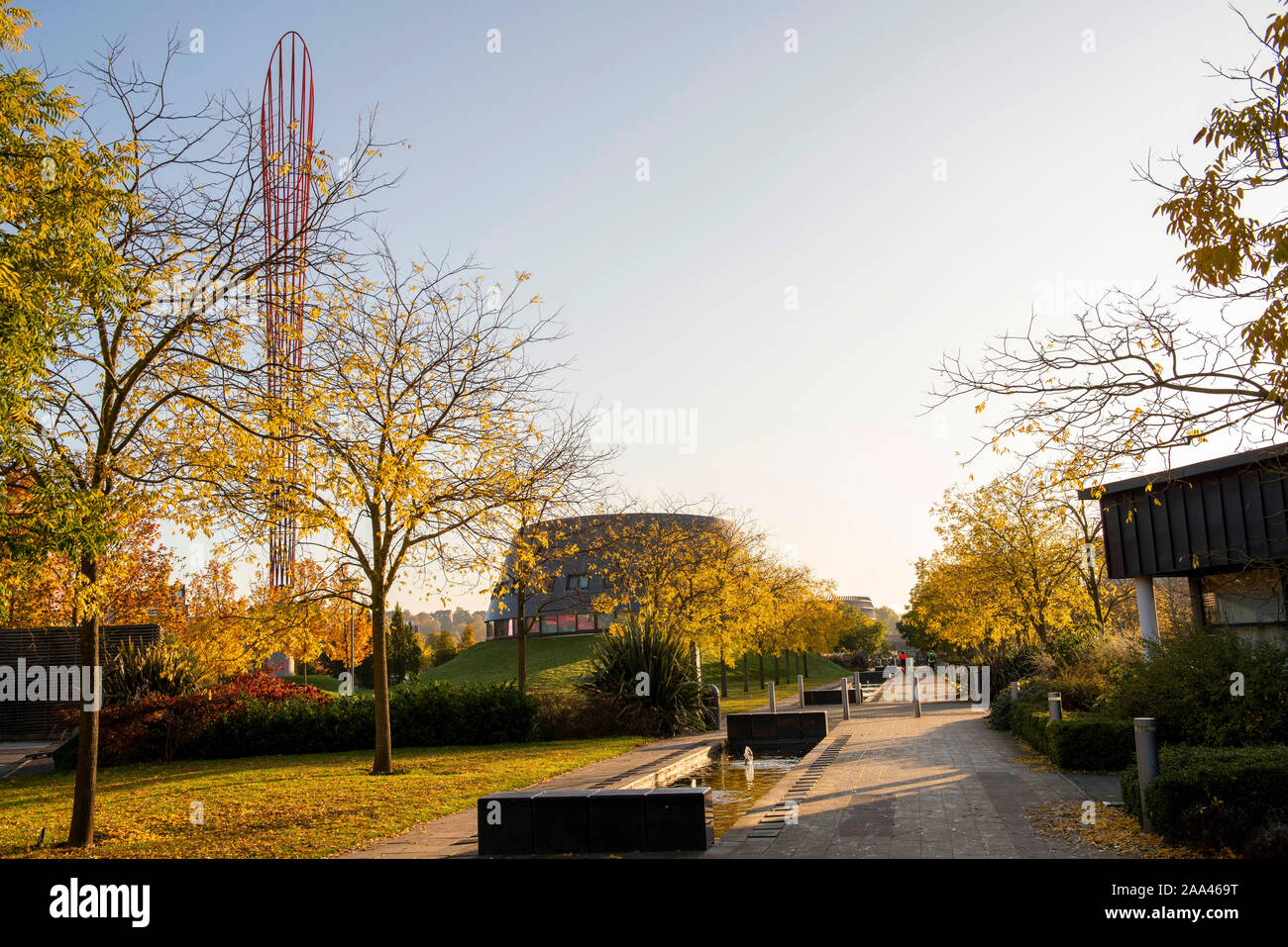 Autumn morning at the Jubilee Campus of Nottingham University ...