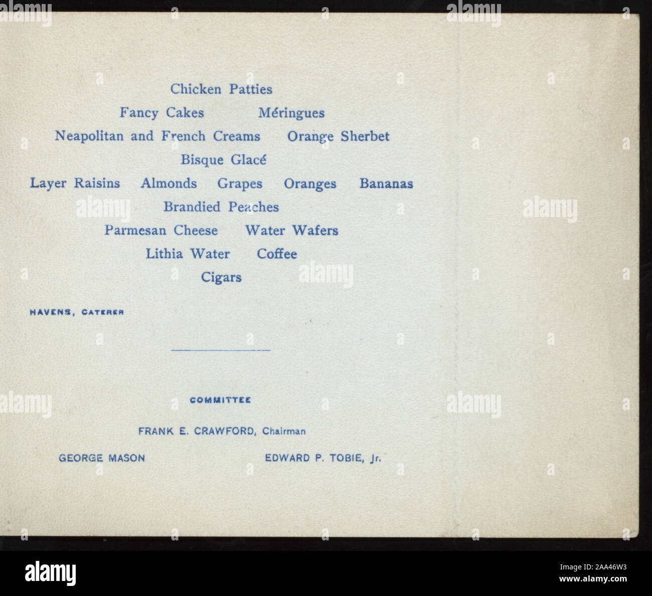 Supper club menu hi-res stock photography and images - Alamy