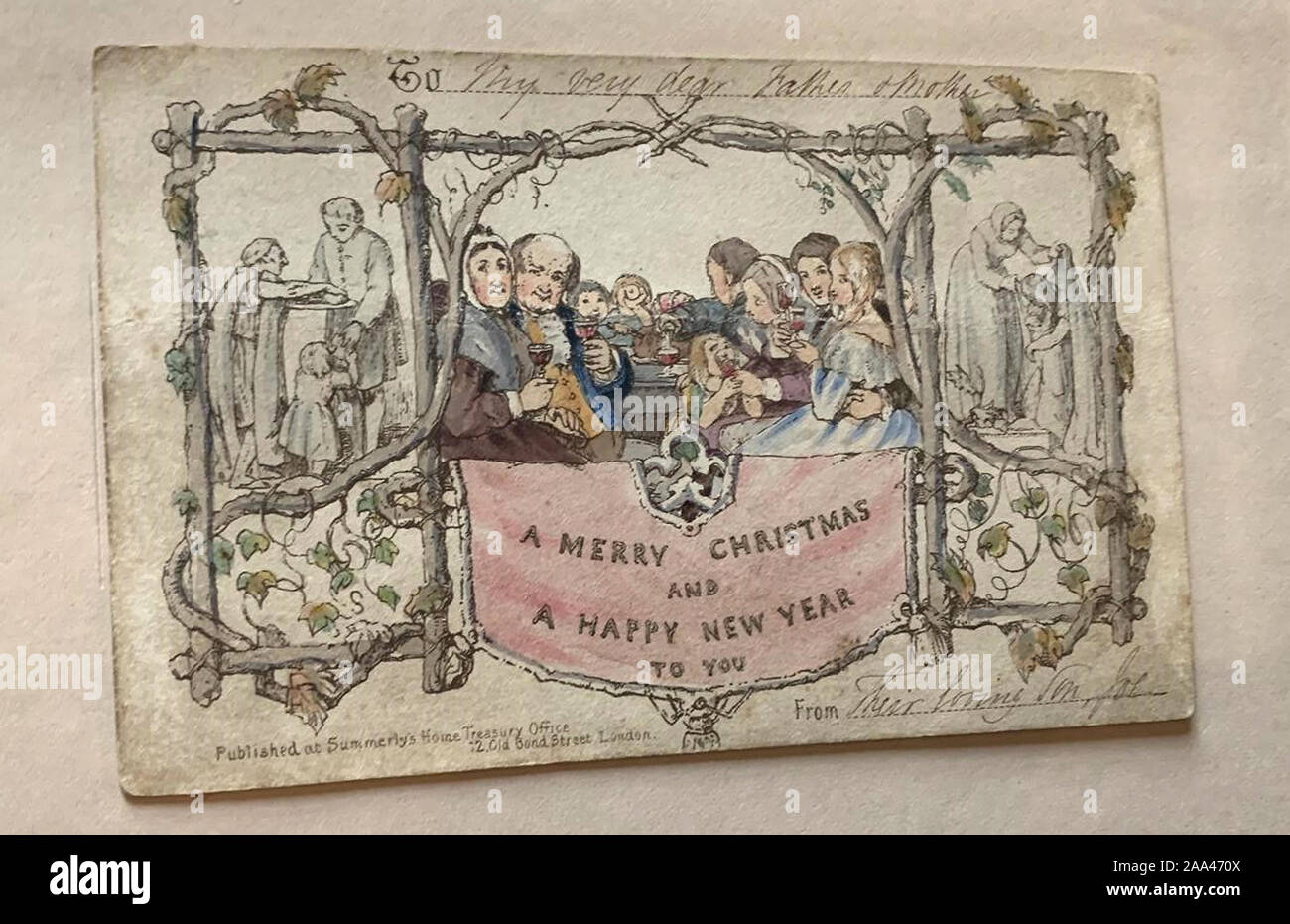 The world's first Christmas card, printed several years before the idea ...