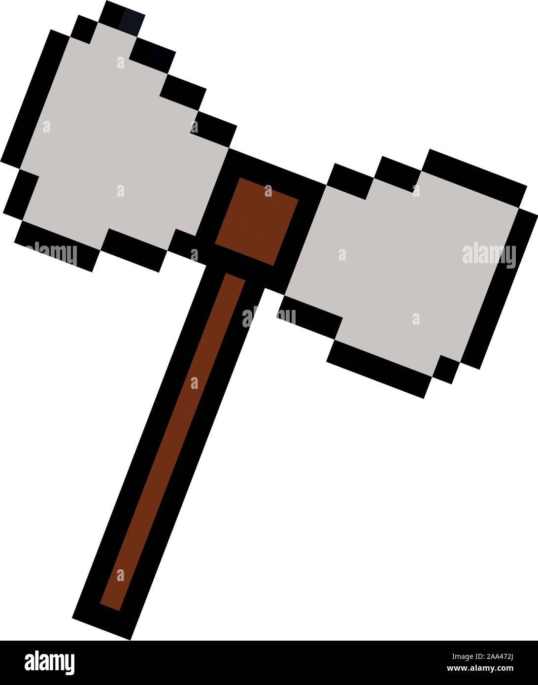 Pixel hammer Stock Vector Images - Alamy