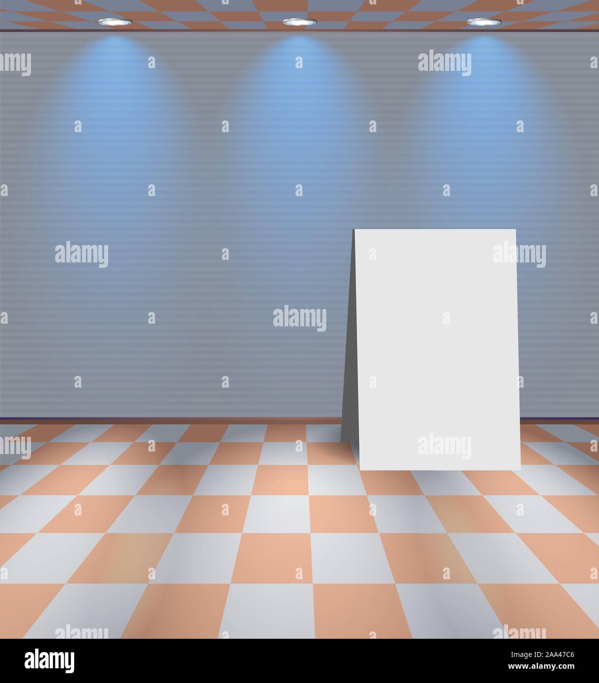 White room with ad board Stock Vector Image & Art - Alamy