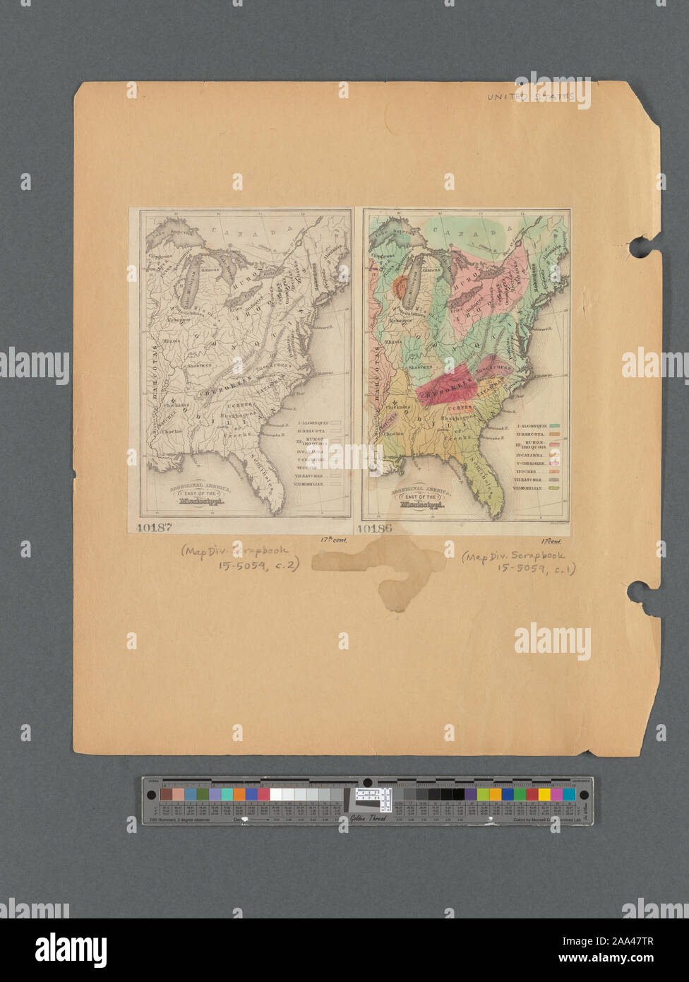 North america aboriginal map 1600s hi-res stock photography and images ...