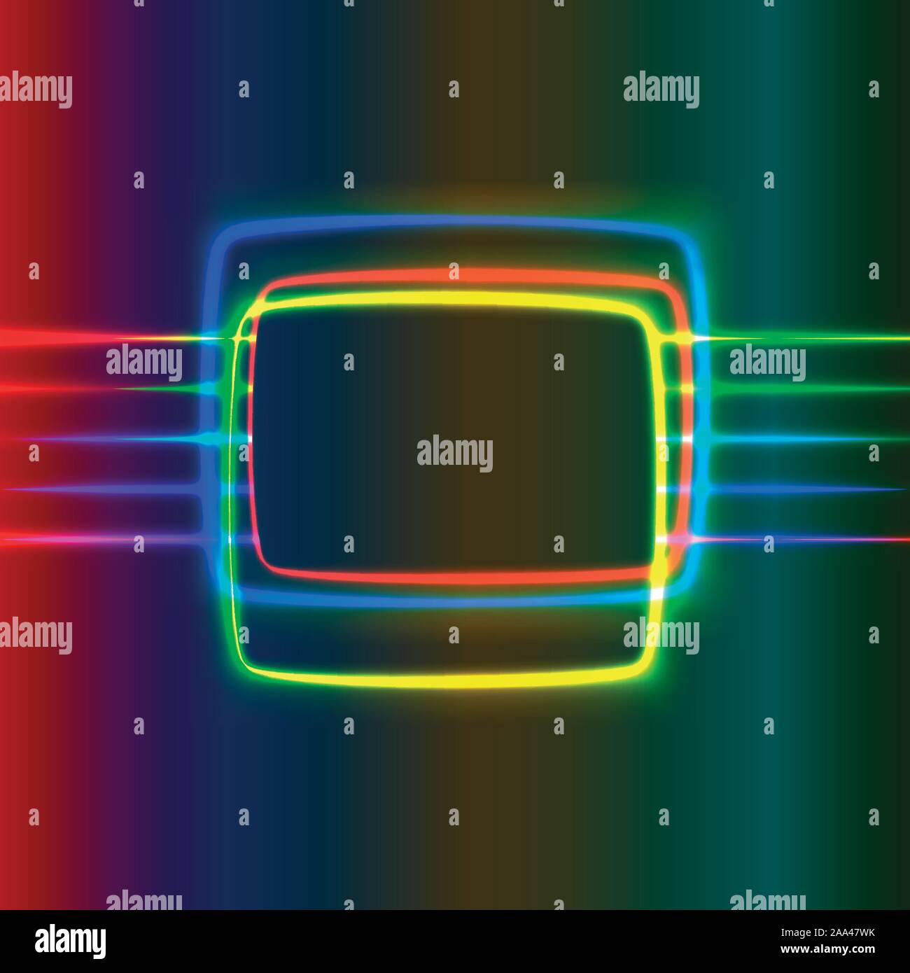Glowing tv screen Stock Vector Images - Alamy