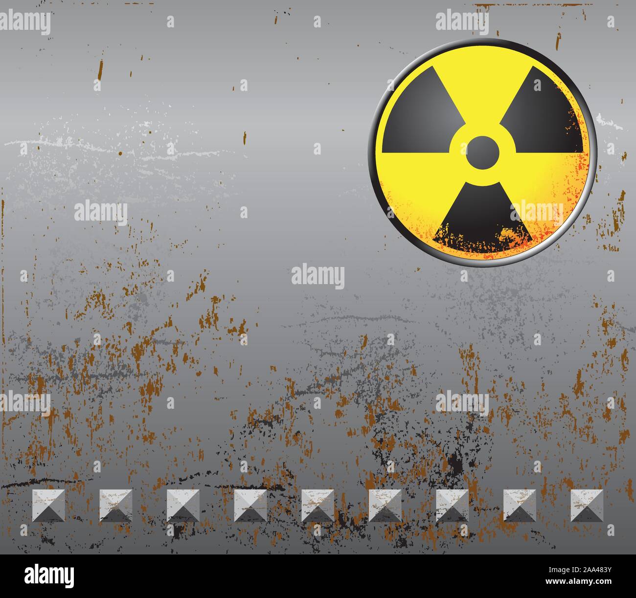 Metal background with radiation sign Stock Vector Image & Art - Alamy