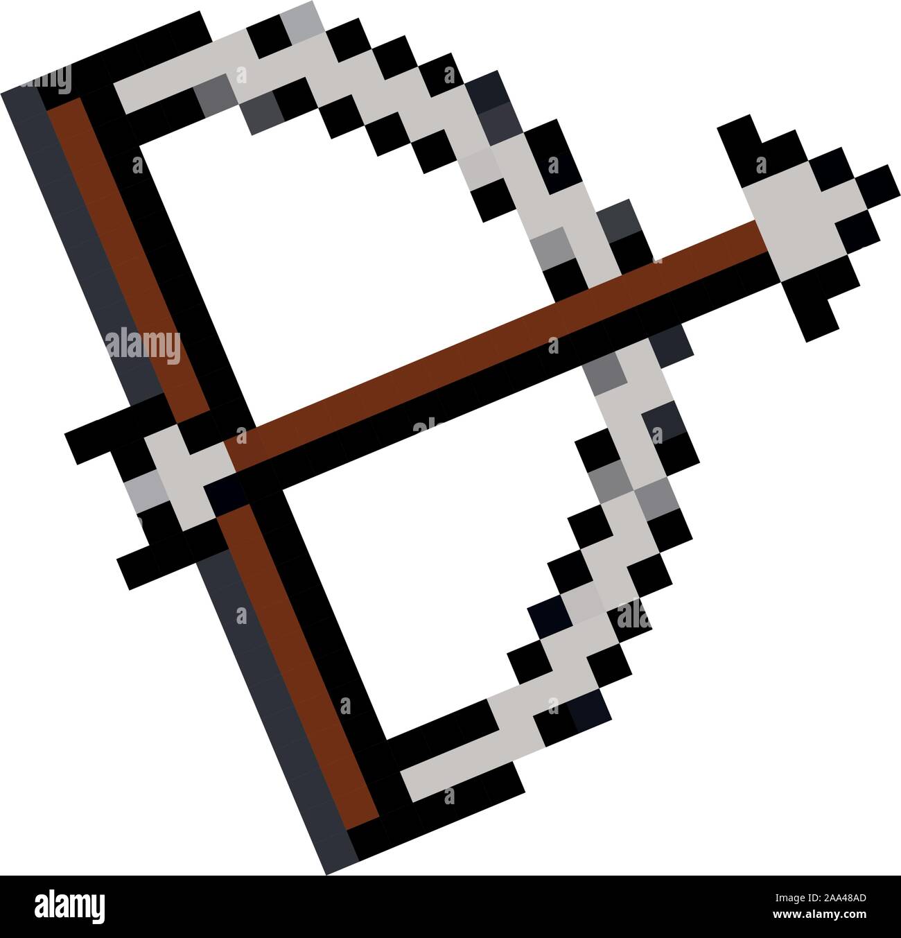 Minecraft Bow And Arrow Pixel Art