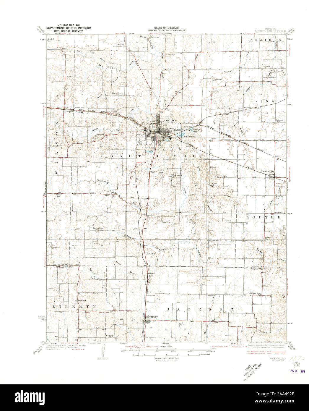 Mexico missouri map Cut Out Stock Images & Pictures - Alamy